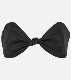 ADRIANA DEGREAS Cotton Bandeau Top - Black