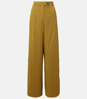 Dries Van Noten High-rise Wide-leg Pants - Green
