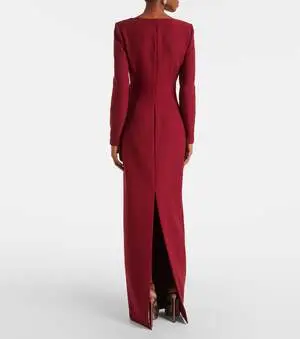 Roland Mouret Floral-appliqué Gown - Red