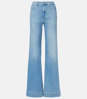 7 For All Mankind High-rise Wide-leg Jeans - Blue