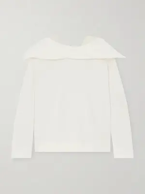 Carven Padded Silk-habotai Blouse