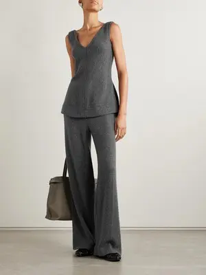 Proenza Schouler Winona Paneled Felt Top - Gray