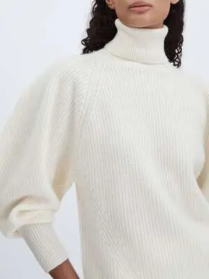 MADELEINE THOMPSON Wool Cashmere Roll Neck Jumper