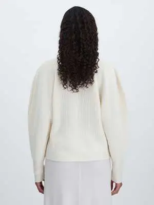 MADELEINE THOMPSON Wool Cashmere Roll Neck Jumper