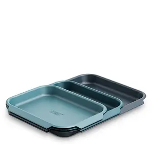 JOSEPH JOSEPH Nest Bake 3-piece Non-stick Cookie Sheet Set With Easy Pull Handles - Blue