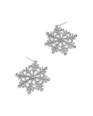Baublebar Pave Snowflake Drop Earrings