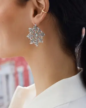 Baublebar Pave Snowflake Drop Earrings