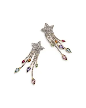 Baublebar Light Fest Crystal Shooting Star Statement Earrings In Gold Tone