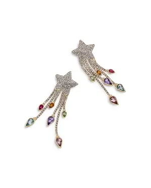 Baublebar Light Fest Crystal Shooting Star Statement Earrings In Gold Tone