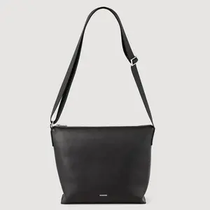 Sandro Grained Leather Satchel