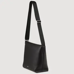 Sandro Grained Leather Satchel