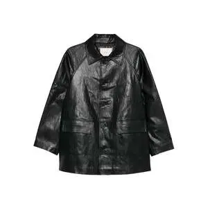DUNST Dunst Leather Effect Outerwear - Black