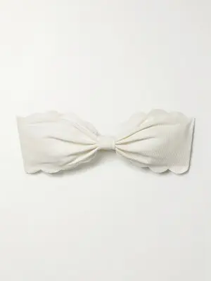 Marysia Marysia Antibes Recycled-Seersucker Bikini Top Neutrals