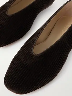 Le Monde Beryl Regency Corduroy Ballet Flats - Brown