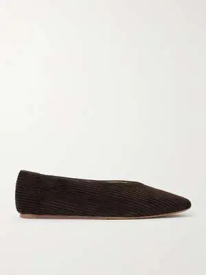 Le Monde Beryl Regency Corduroy Ballet Flats - Brown