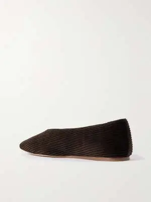 Le Monde Beryl Regency Corduroy Ballet Flats - Brown