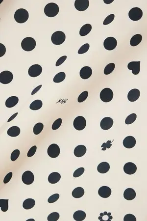 HVN Matilda Bow-detailed Polkadot Chiffon Mini Dress