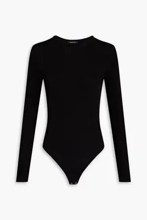 GOLDSIGN Jigsaw Cutout Ribbed-jersey Bodysuit