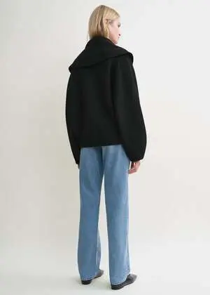 TOTEME Shawl-lapel Heavy Knit Cardigan - Black
