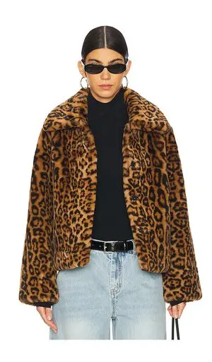 Apparis Elis Short Coat - Leopard