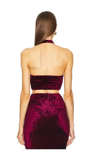 MICHAEL COSTELLO X Spencer Top - Oxblood Red