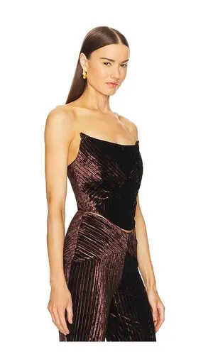 MICHAEL COSTELLO X Ryliana Top - Chocolate Brown