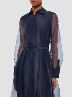 Simkhai Montgomery Organza Button-front Gown - Midnight