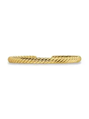 David Yurman Cable Cuff Bracelet In 18k Yellow 6mm - Gold