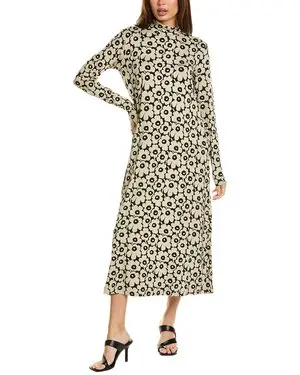 Marimekko Marimekko Cavea Unikko Turtleneck Maxi Dress - Black