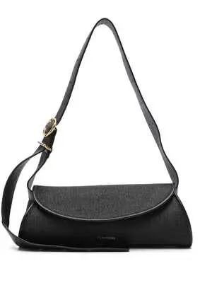 JIL SANDER Small Cannolo Shoulder Bag - Black