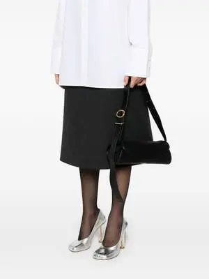 JIL SANDER Small Cannolo Shoulder Bag - Black