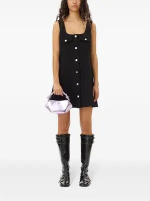 GANNI Press-stud Fastening Mini Dress