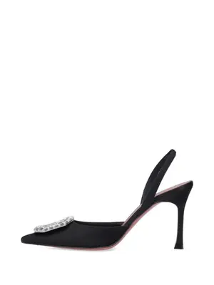 Amina Muaddi 105mm Camelia Pumps