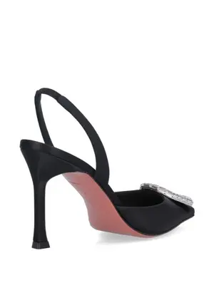 Amina Muaddi 105mm Camelia Pumps