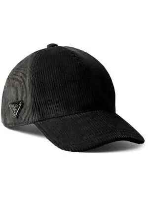 Prada Corduroy Baseball Cap - Black