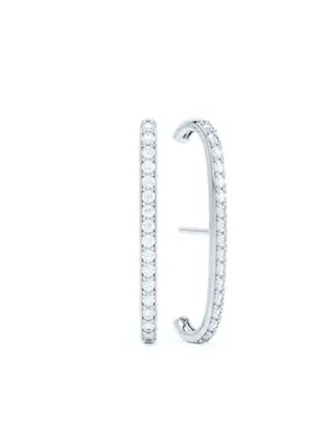 LOEV 14kt White Gold Allday Diamond Ear Cuffs - Silver