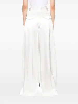JIL SANDER Pleated Wide Leg Trousers - White