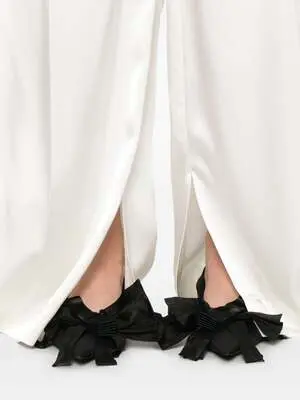 JIL SANDER Pleated Wide Leg Trousers - White