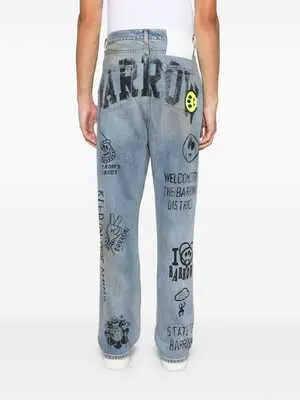 BARROW Sketch-style Print Jeans