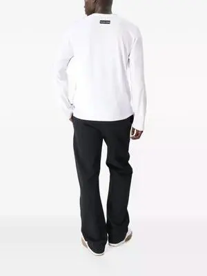 MARINE SERRE Embroidered Fleece Track Pants - Black