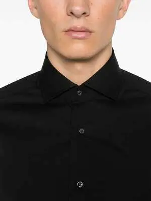 BARBA NAPOLI Poplin Shirt - Black