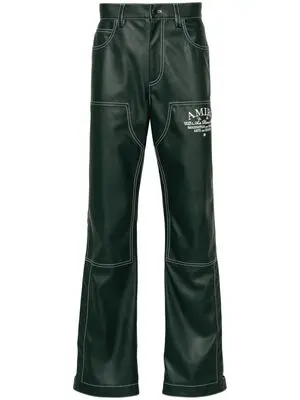 Amiri Logo-embroidered Straight Trousers