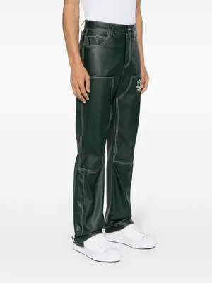 Amiri Logo-embroidered Straight Trousers