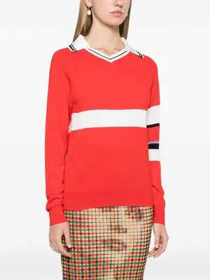 WALES BONNER Calm Polo Shirt - Red
