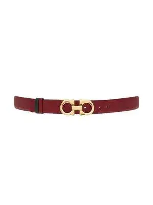 FERRAGAMO Gancini Reversible Leather Belt - Red