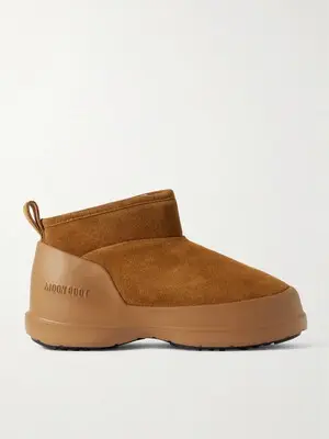 Women's Textured Brown Suede Boots