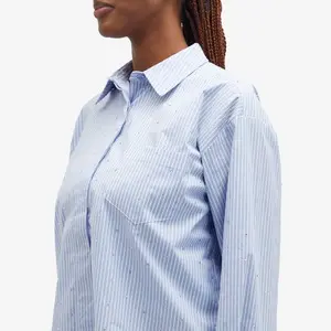 Good American Rhinestone Poplin Shirt
