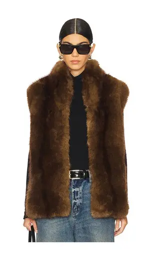 Apparis Laila Mink Vest - Brown