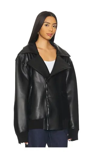 Norma Kamali Oversized Moto Jacket - Black
