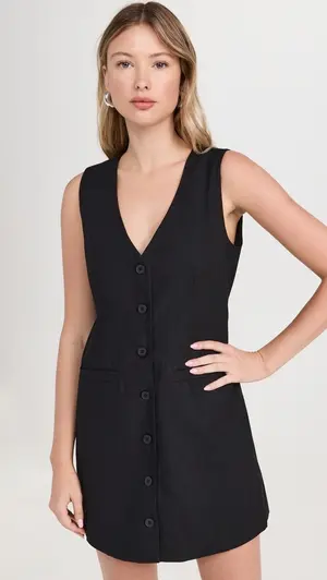 O.P.T Akiya Vest Mini Dress - Black